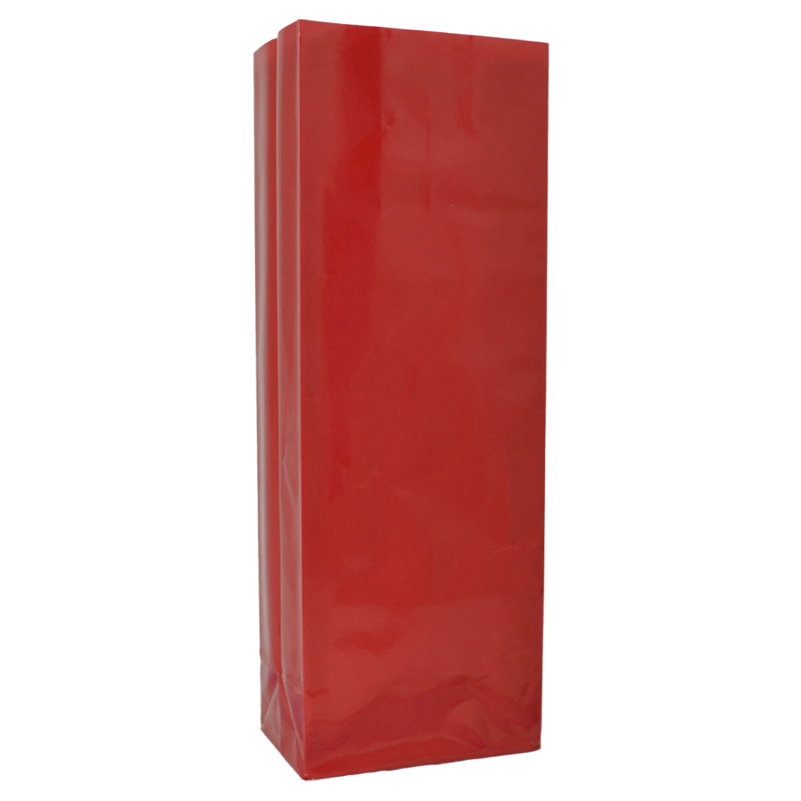 Blokbodemzakjes gekleurd 105 + 65 x 300 mm - rood - per 100 stuks ...