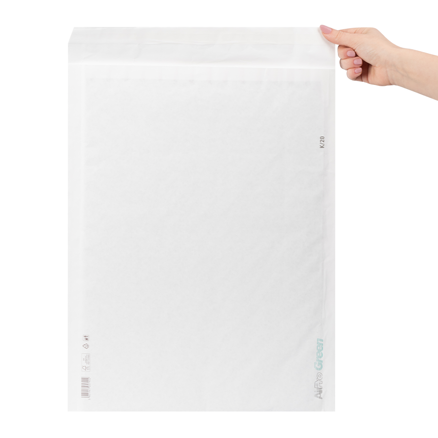 Luchtkussen enveloppen plasticvrij 345 x 460 mm Wit | Blok Packaging