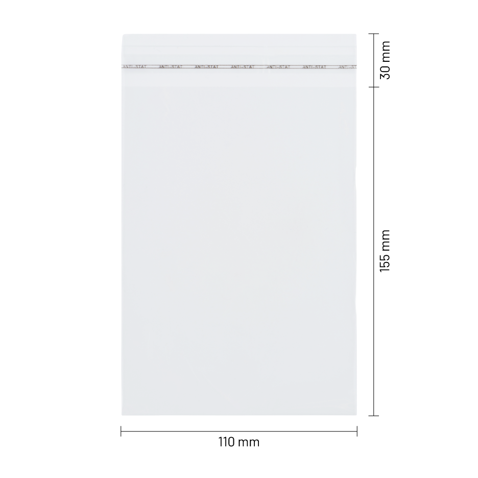 Transparante OPP enveloppen 110 x 155 mm (1000 stuks)
