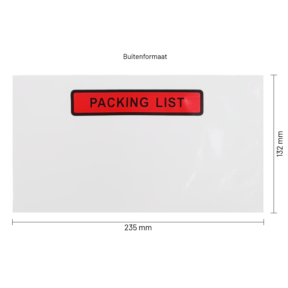Paklijst Enveloppen DL - Packing List (1000 stuks)