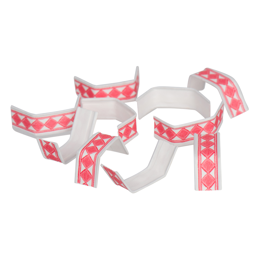 Sluitclips 33 mm rood/wit (1000 stuks)